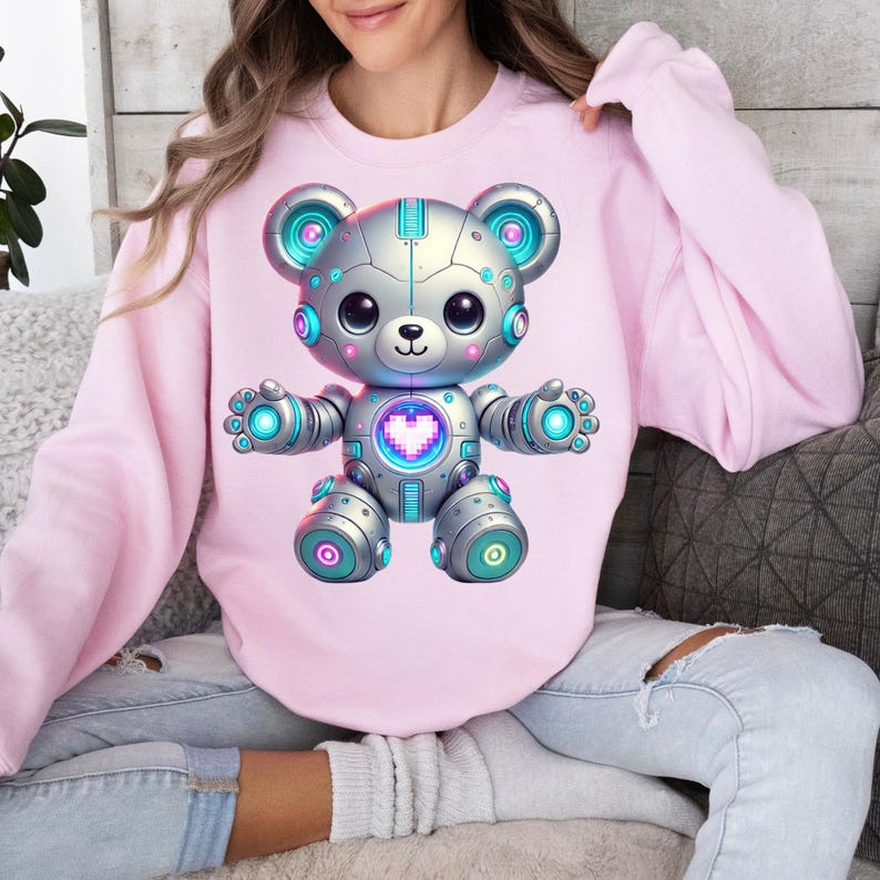 Robot Bear PNG, Gamer Teddy Bear Clipart, Cute Robot Animal PNG, Tech ...