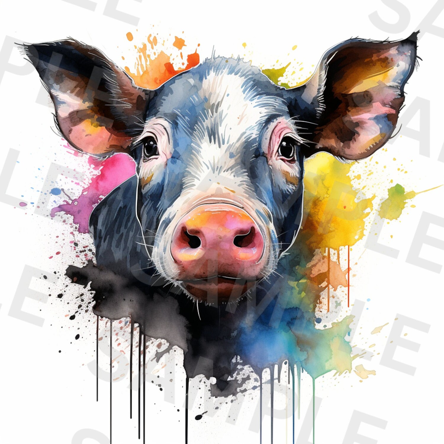 5 Barn Animals Clipart, Barn Animals PNG, Printable Watercolor Clipart ...