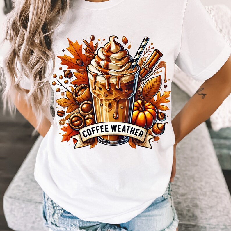 Coffee Weather Png, Sublimation Design, Pumpkin Spice Png, Coquette Png ...
