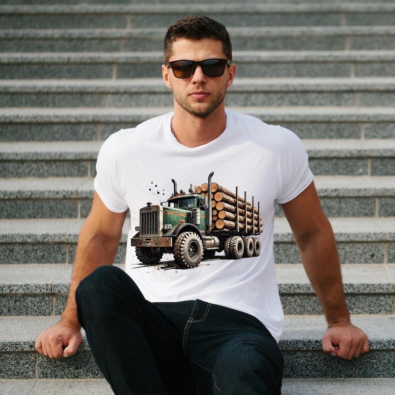 Logging Truck Png, Sublimation Design, Logging Equipment Png, Logging ...