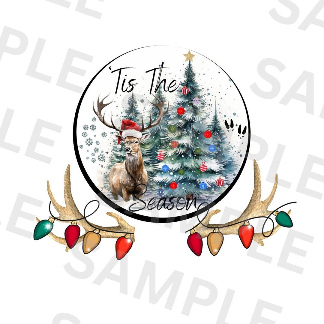 Christmas Deer Hunting PNG, Digital Download, Christmas Deer PNG, Deer ...