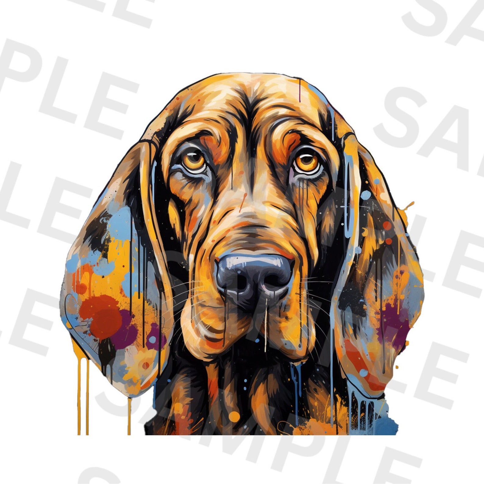 Bloodhound Clipart Bloodhound PNG Dog Clipart for - Etsy