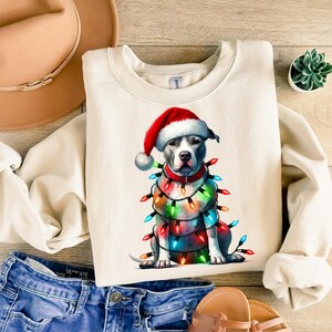 Christmas Pit Bull PNG, Sublimation Design, Pit Bull Clipart, Pit Bull ...