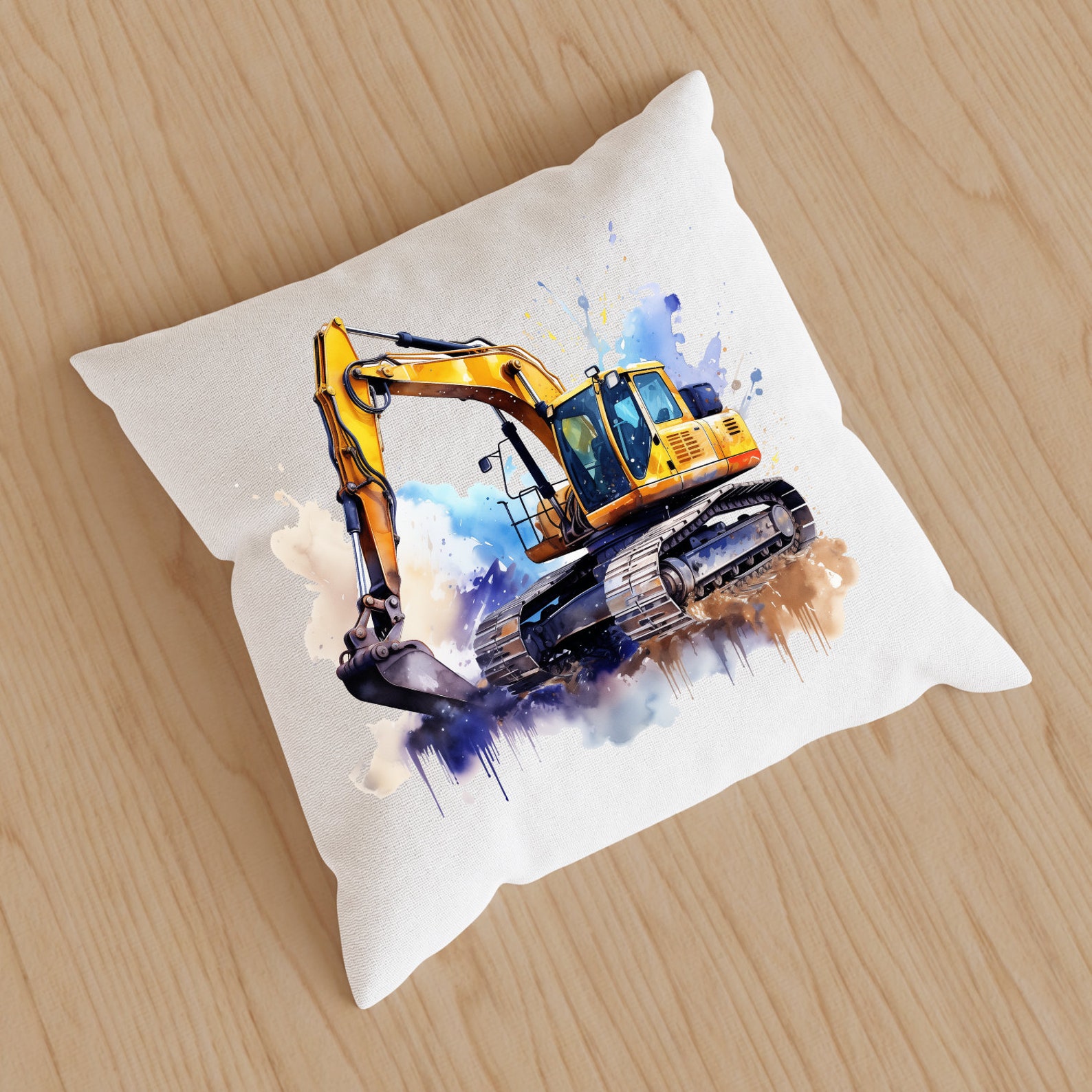 Excavator Watercolor Paint Splash PNG, Excavator PNG, Excavator Clipart ...
