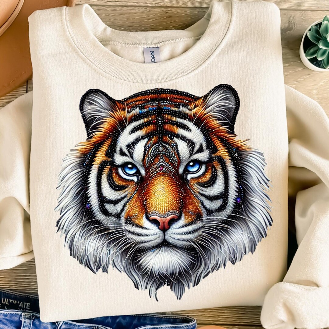 Sparkly Tiger Png, Sublimation, Rhinestone Tiger Png, Mascot Png, Faux ...