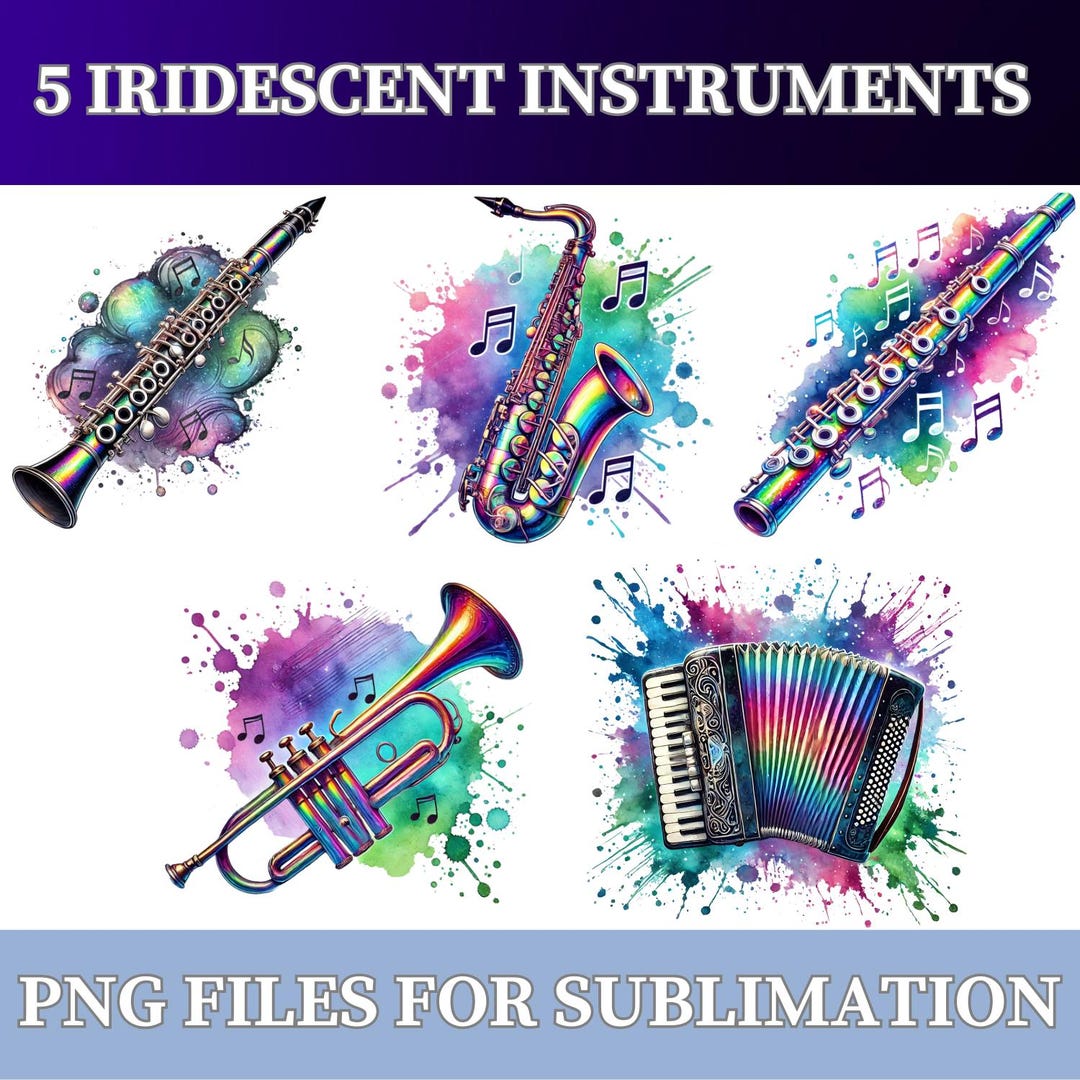 Instrument PNG Bundle, Sublimation Design, Music Bundle, Band ...