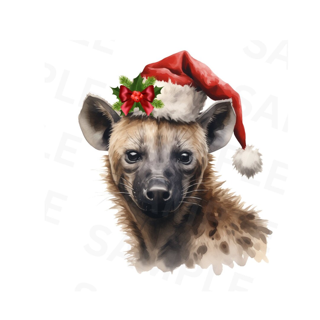 Christmas Hyena PNG, Hyena Clipart, Transparent PNG for Sublimation, Digital Download, Printable ...