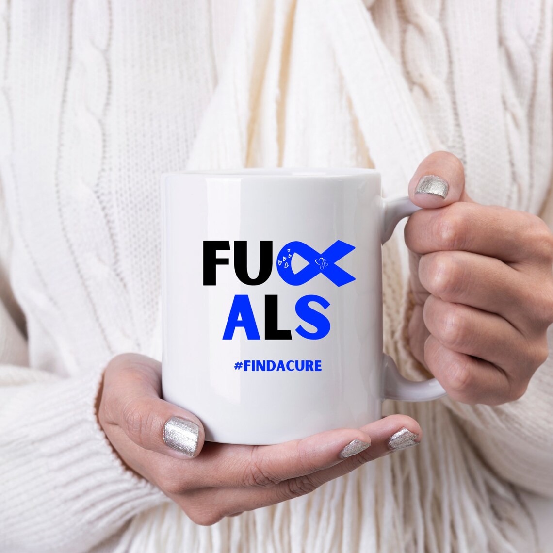ALS Awareness Png, Transparent PNG for Sublimation Printing, Blue ...