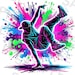 Neon Dance PNG Bundle – 5 Vibrant Dancer Cliparts for Zumba Shirts ...