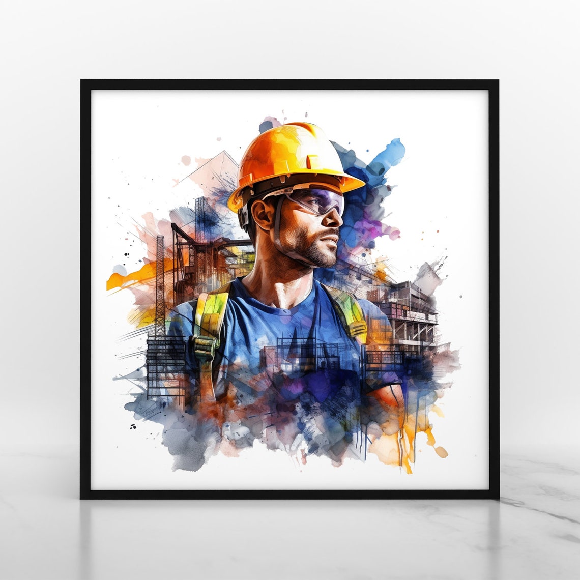 Construction Worker PNG Sublimation Design, Construction Clipart Design ...
