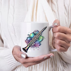 Colorful Iridescent Clarinet Png, Sublimation Design, Instrument Png ...