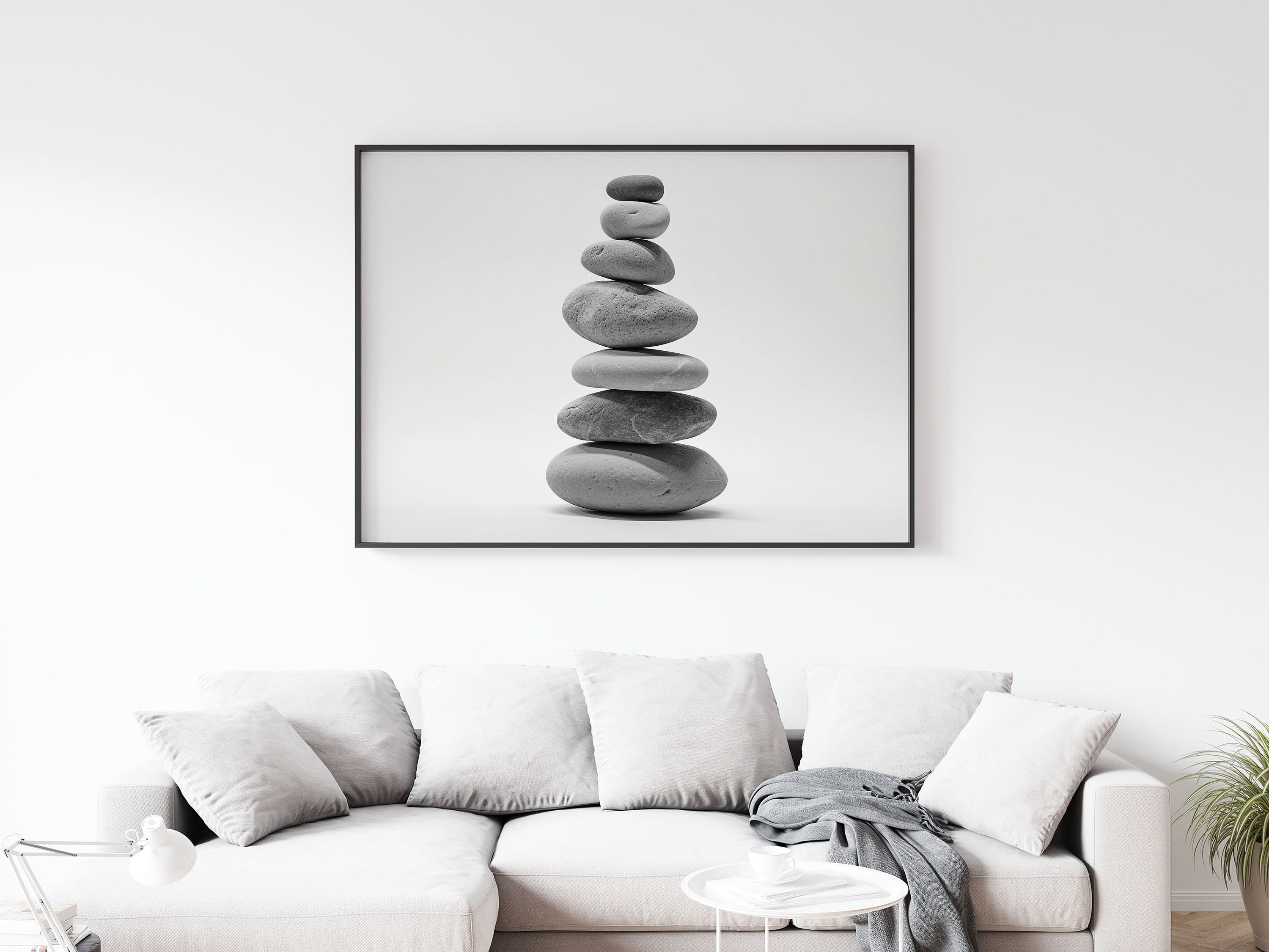 Zen Stones Pebbles, Zen Stones Stacked, Zen Stones Wall Art, Relaxing ...