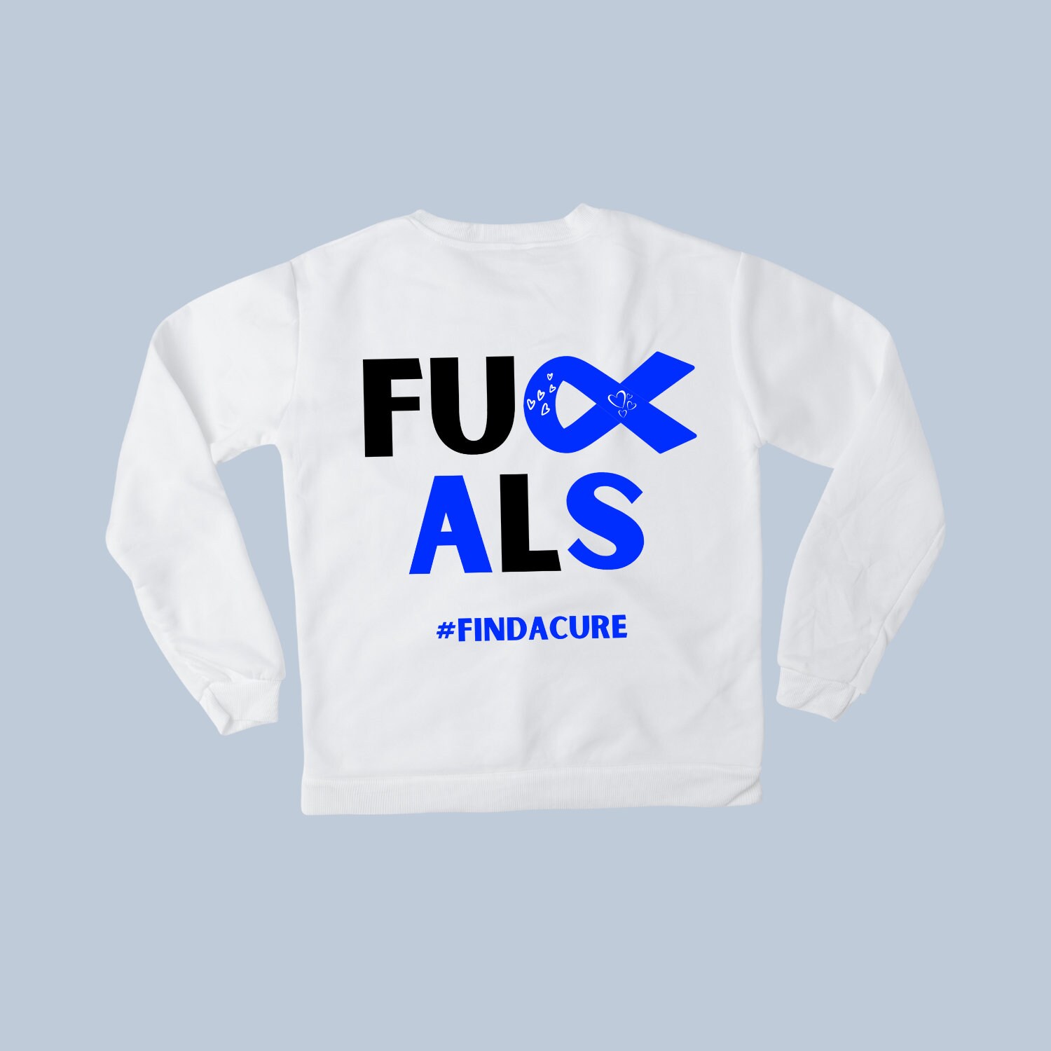 ALS Awareness Png, Transparent PNG for Sublimation Printing, Blue ...