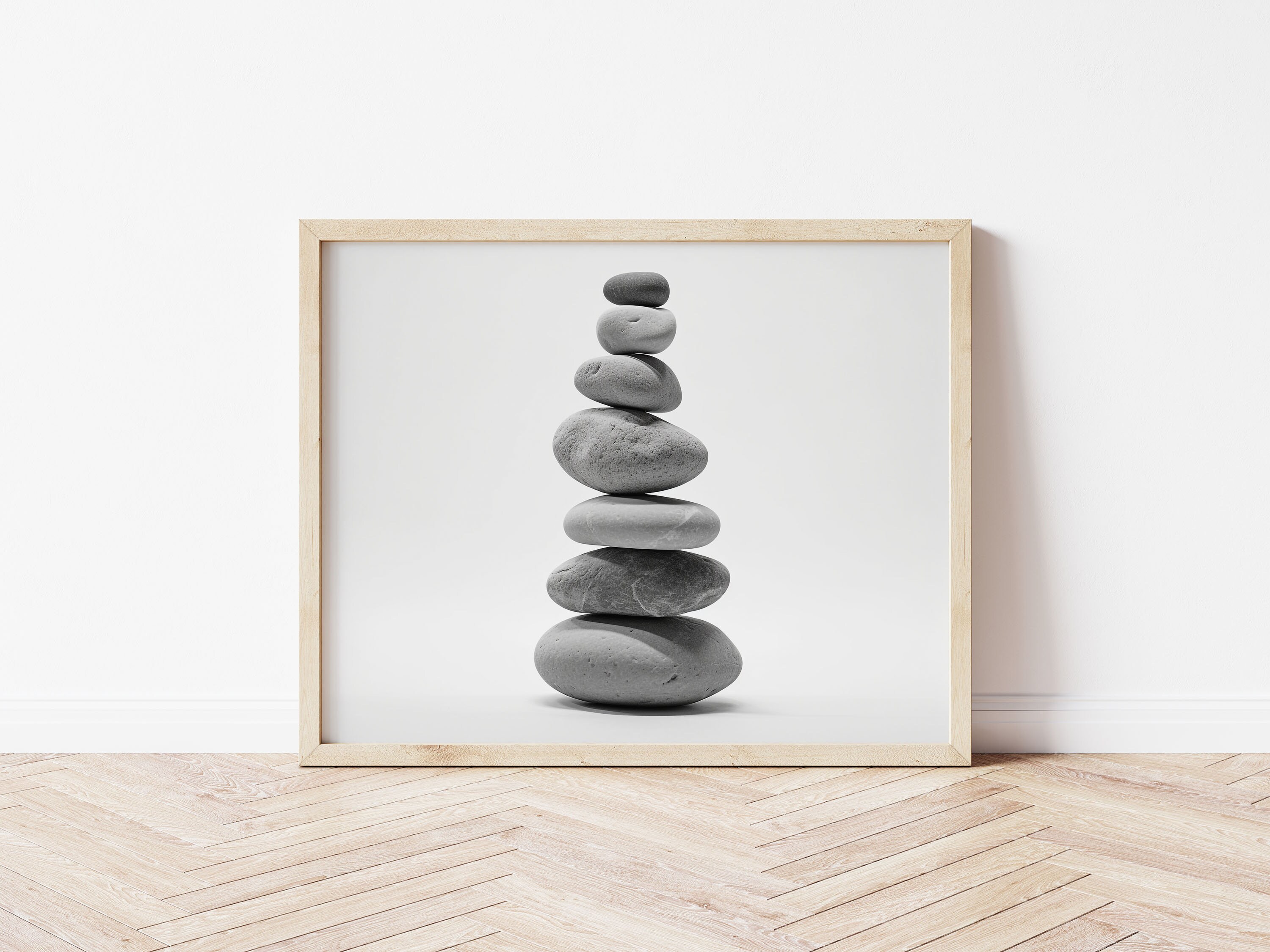 Zen Stones Pebbles, Zen Stones Stacked, Zen Stones Wall Art, Relaxing ...