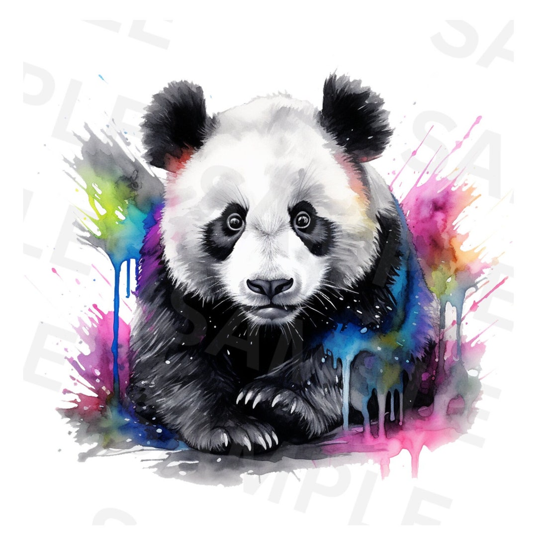 Panda Bear Clipart, Panda Bear PNG Sublimation Design, Bear Face ...