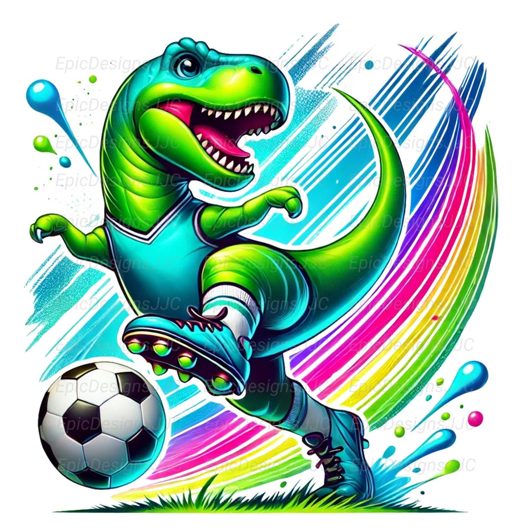 Soccer Dinosaur PNG, T-rex Soccer Player Clipart, Boys Sports Shirt ...