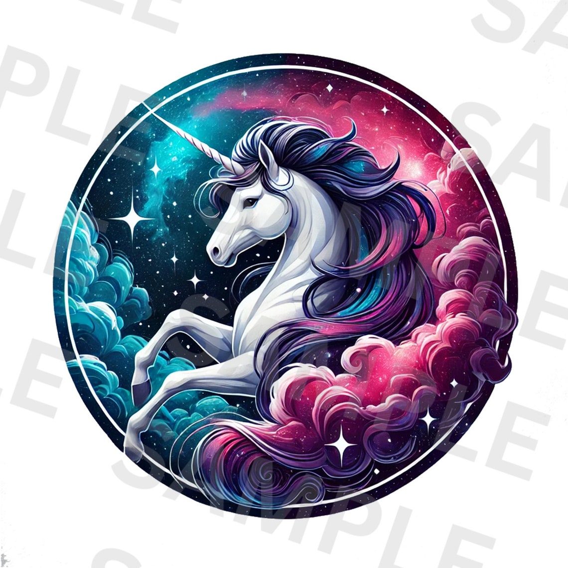 Galaxy Unicorn Clipart, Sublimation Design, Unicorn Png, Mystical ...