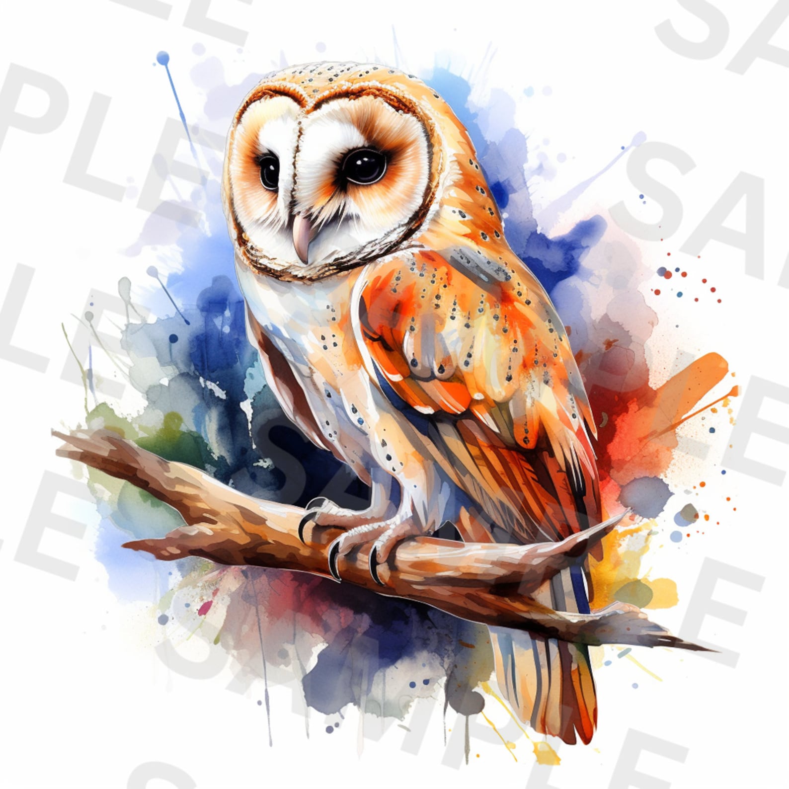 5 Barn Owl Clipart Snow Owl Clipart Cute Owl Digital - Etsy