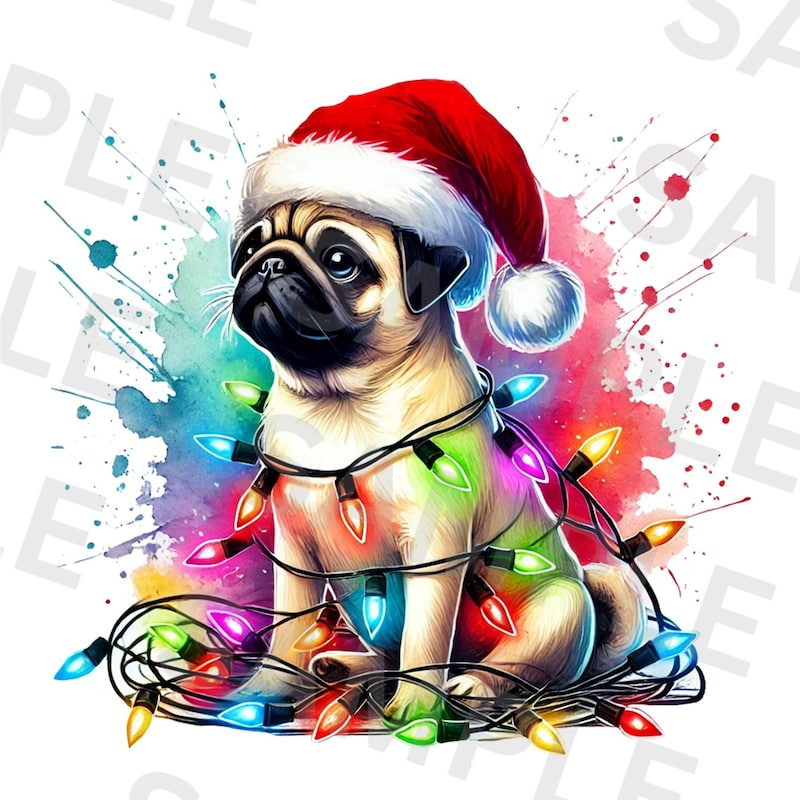 Pug Christmas - Etsy