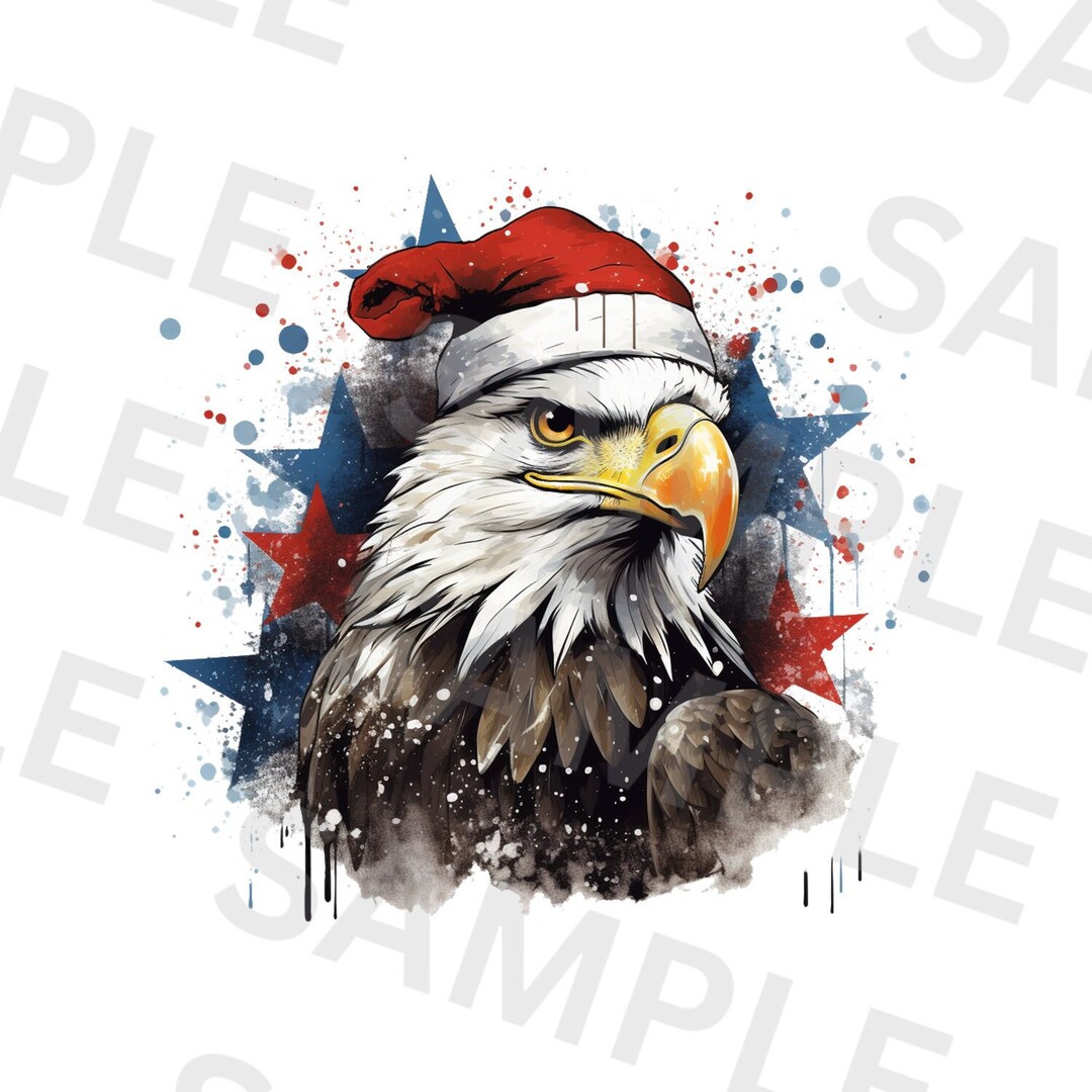 USA Patriotic Eagle Christmas PNG Transparent Clipart Abstract Design ...