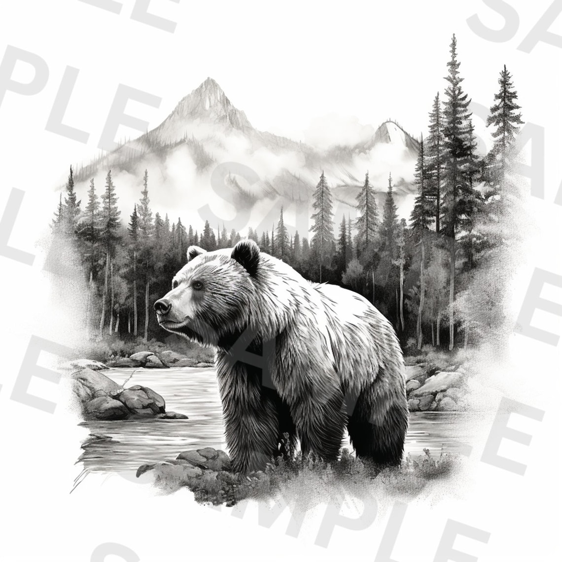 5 Brown Bear Clipart Set, Brown Bear PNG, Alaska Bear Clipart ...