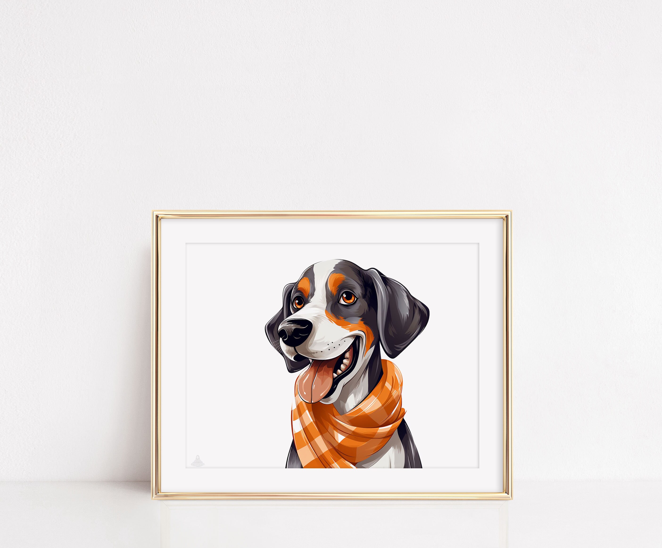 Smokey Tennessee Vols Mascot Art Print Tennessee Football - Etsy