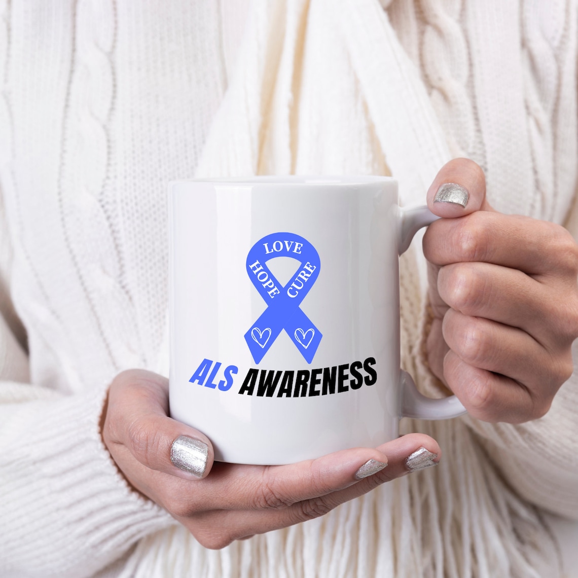 ALS Awareness Png, Transparent PNG for Sublimation Printing, Blue ...