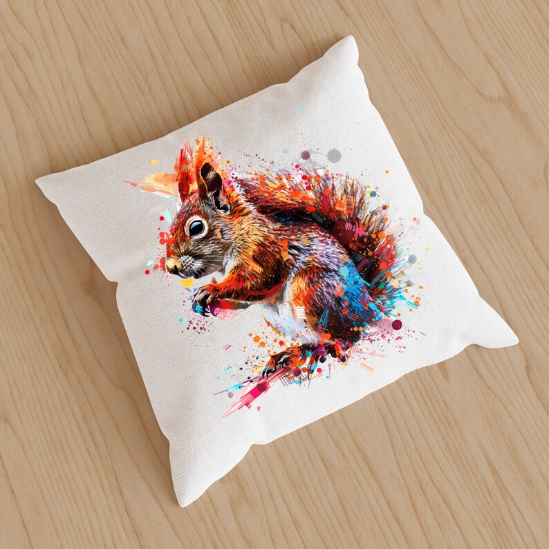 Cute Squirrel Clipart, Squirrel Grunge PNG, Sublimation Design ...