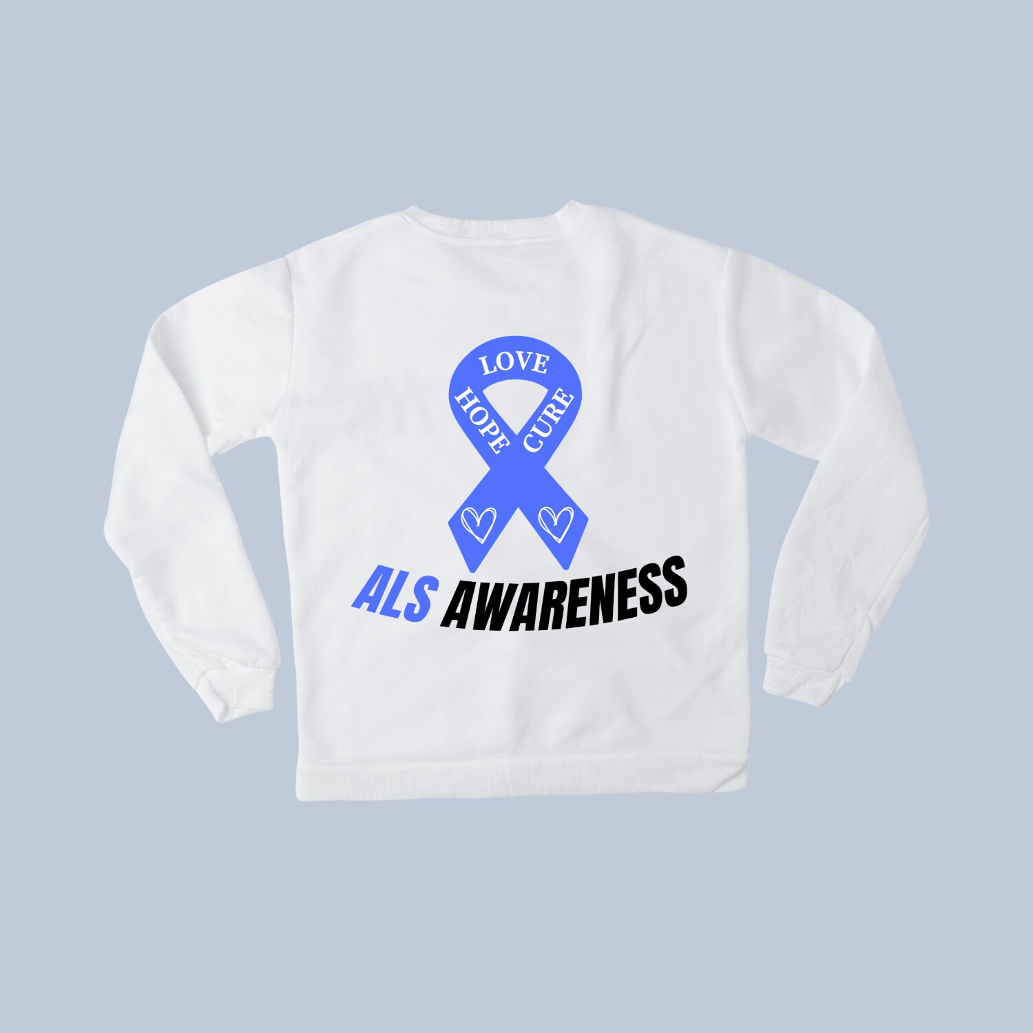 ALS Awareness Png, Transparent PNG for Sublimation Printing, Blue ...
