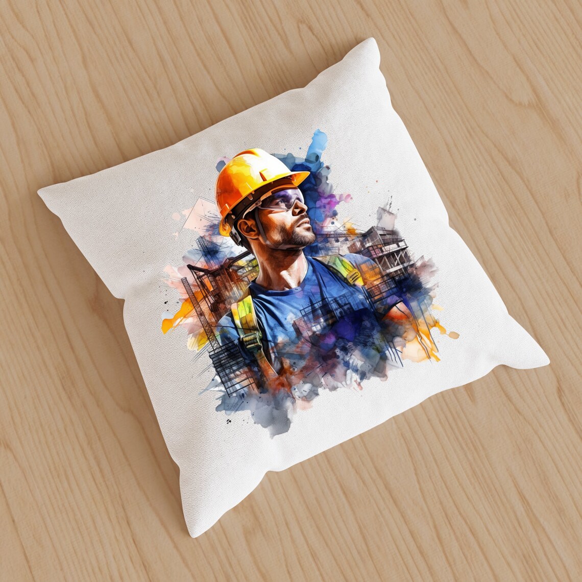 Construction Worker PNG Sublimation Design, Construction Clipart Design ...