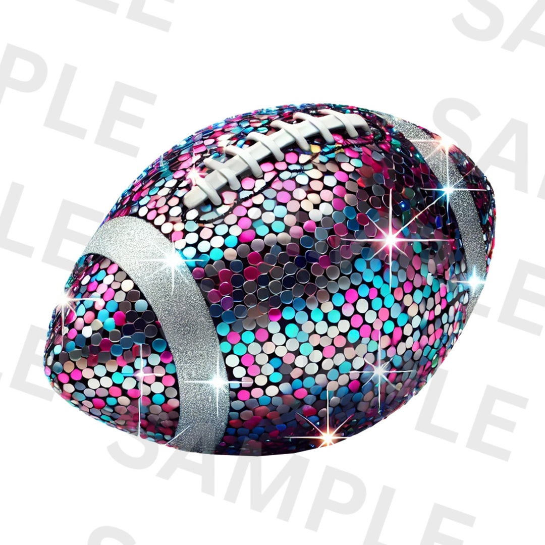 Disco Football Png, Sublimation Design, Glitter Football, Football Ball ...