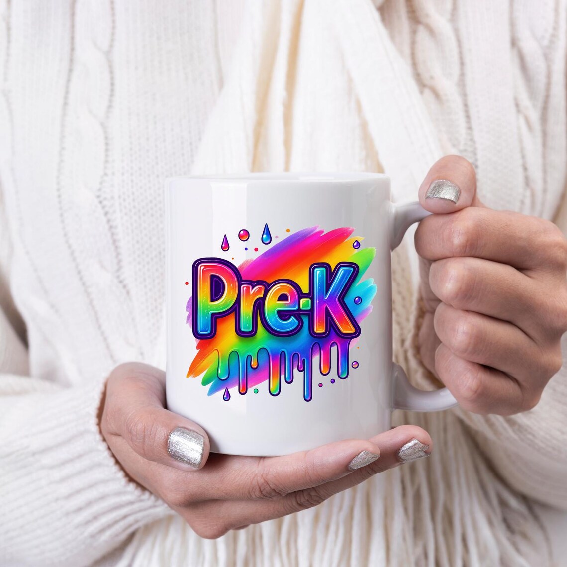 Pre-k PNG for Teachers & Kids – Bright Colorful Drip Text Sublimation ...