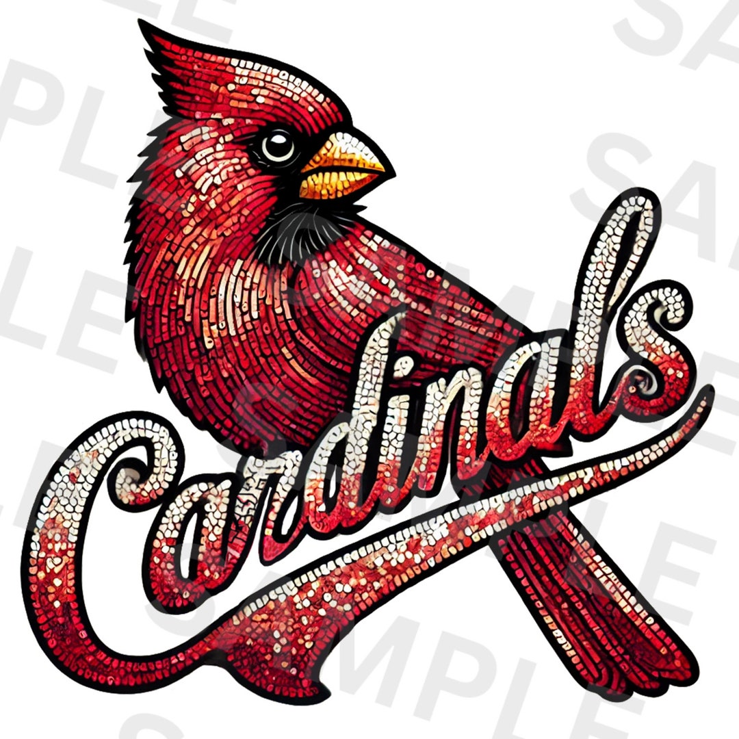 Cardinals Png, Sublimation Design, Mascot Png, Glitter Sequin Png ...