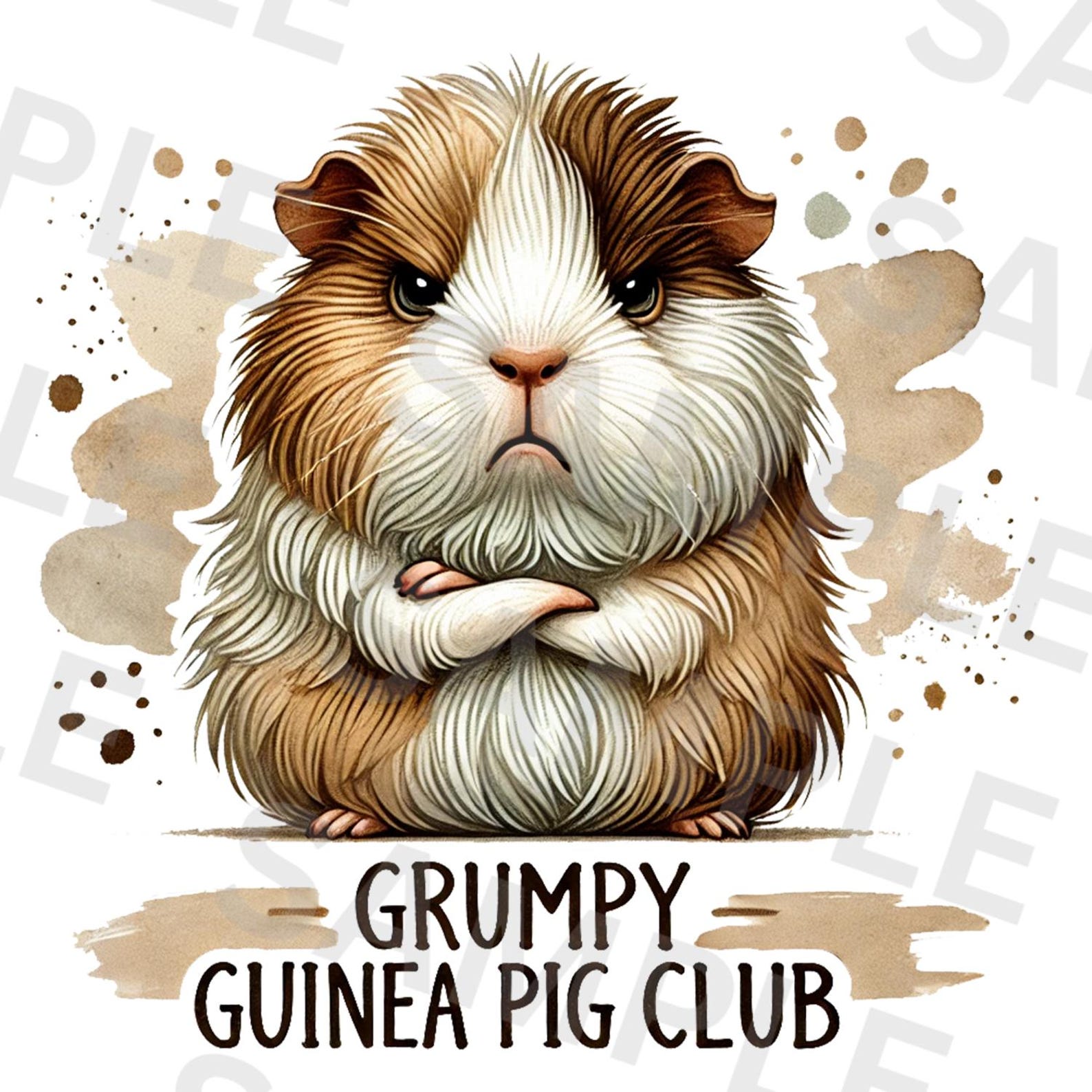 Grumpy Guinea Pig Club PNG – Funny Pet Sublimation Design for Guinea ...