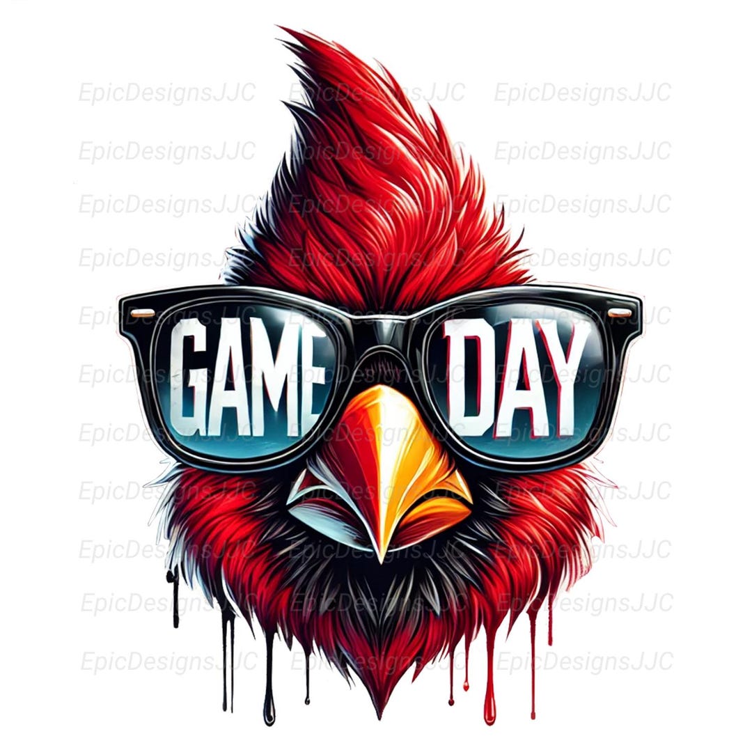 Game Day Cardinal Png, Sublimation Design, Red Cardinal Mascot Png ...