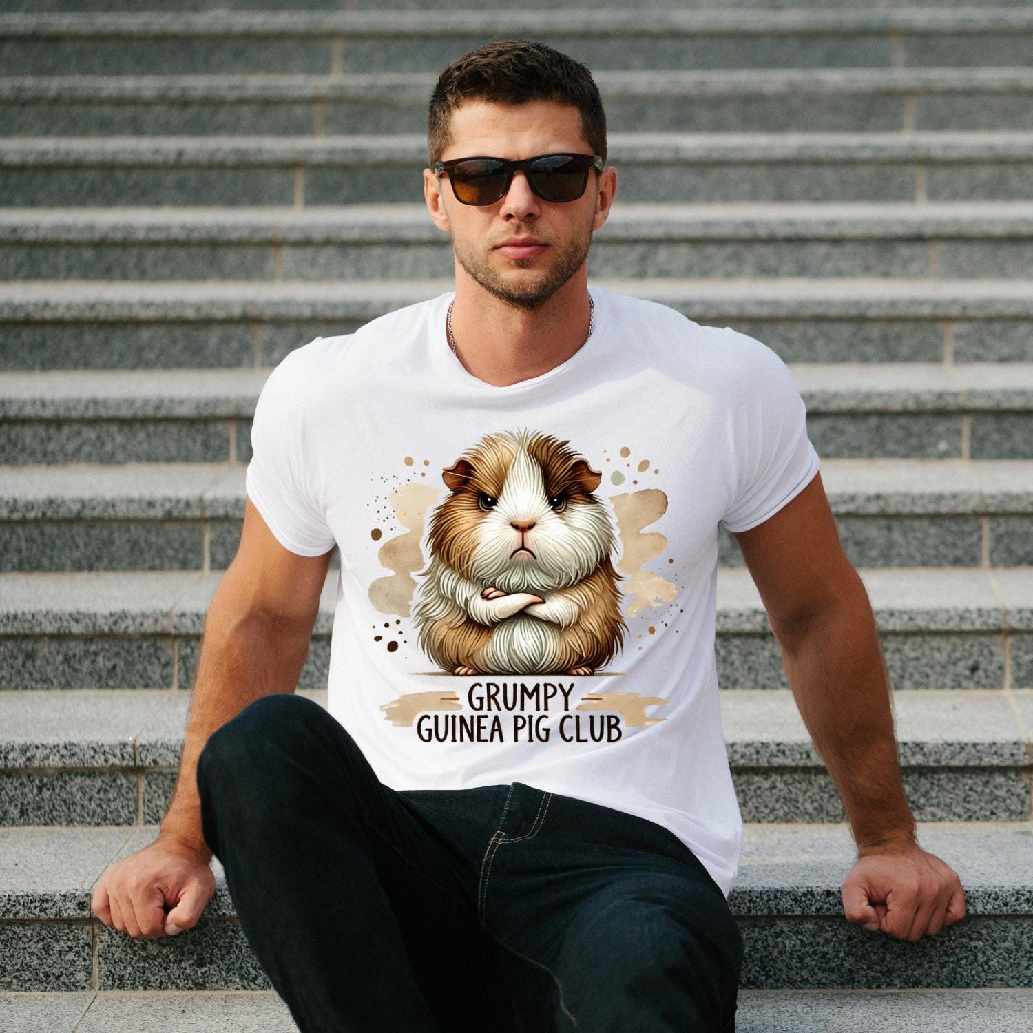 Grumpy Guinea Pig Club PNG – Funny Pet Sublimation Design for Guinea ...