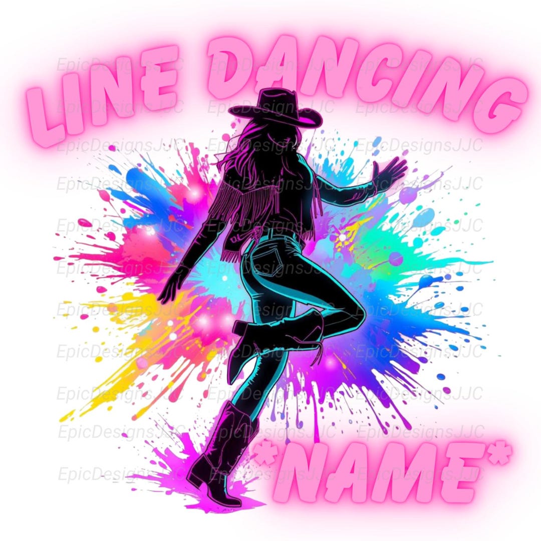 Personalized Line Dancing PNG, Custom Apparel Design (digital File) - Etsy