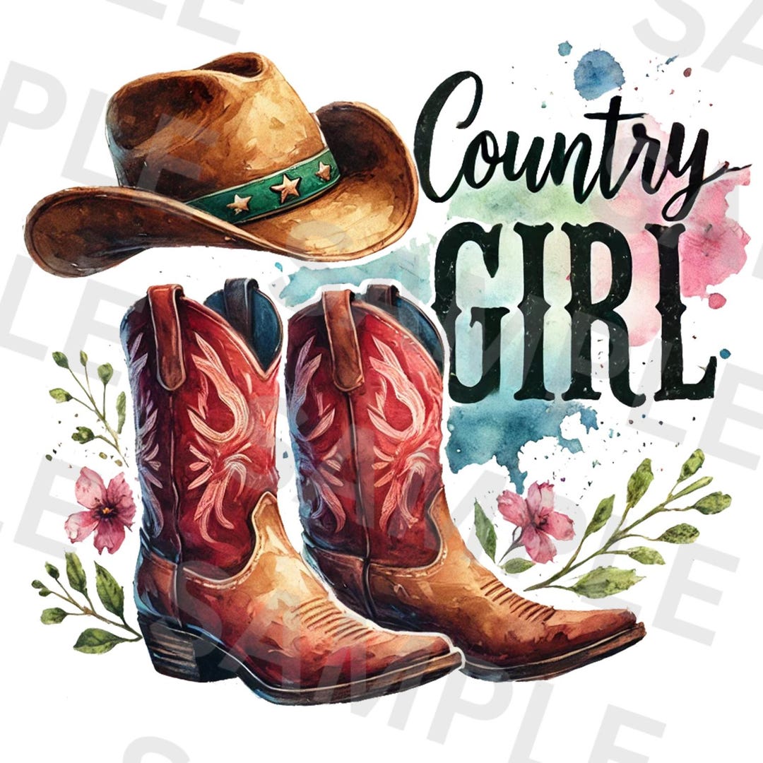 Country Girl Png, Sublimation Design, Cowgirl Png, Cowgirl Boots Png ...