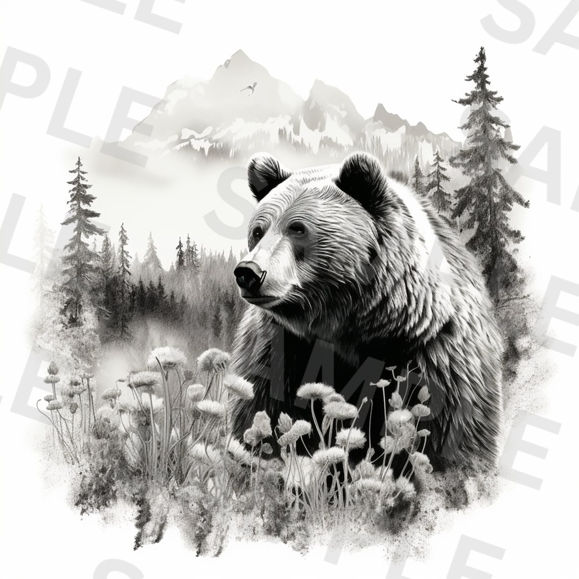 5 Brown Bear Clipart Set, Brown Bear PNG, Alaska Bear Clipart ...
