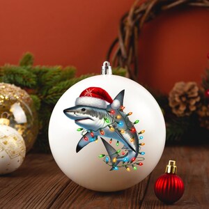 Christmas Shark PNG, Sublimation Design, Ocean Fish Png, Shark Clip Art ...