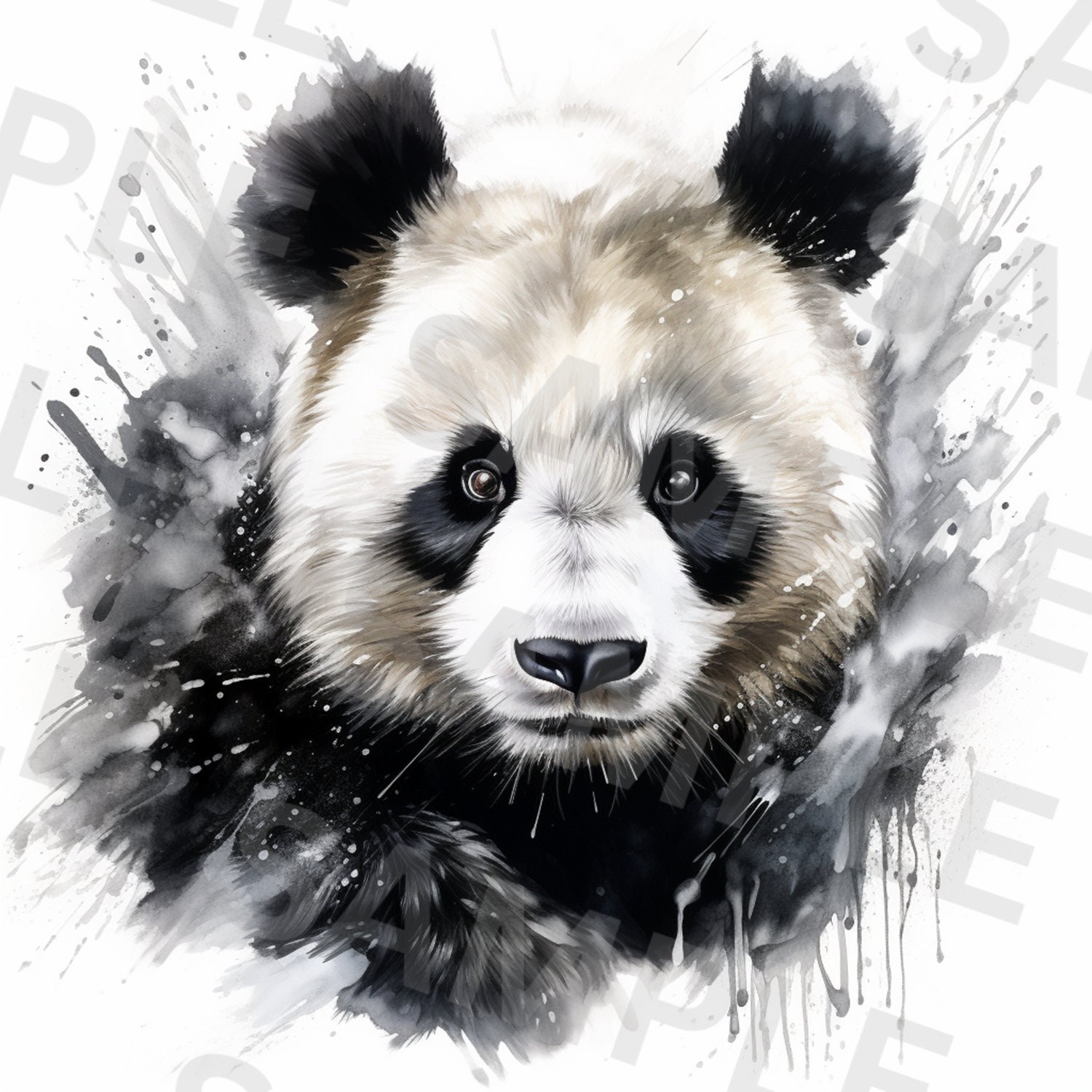 5 Panda Bear Clipart Set, Bear Face Clipart PNG, Panda Bear PNG ...