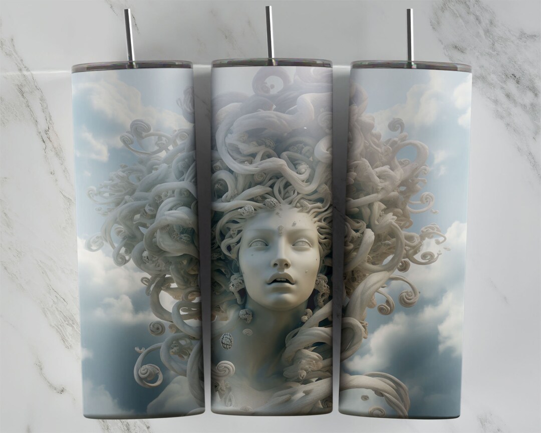 Bust of Medusa Astrology Compass 20oz Skinny Tumbler Design PNG File ...