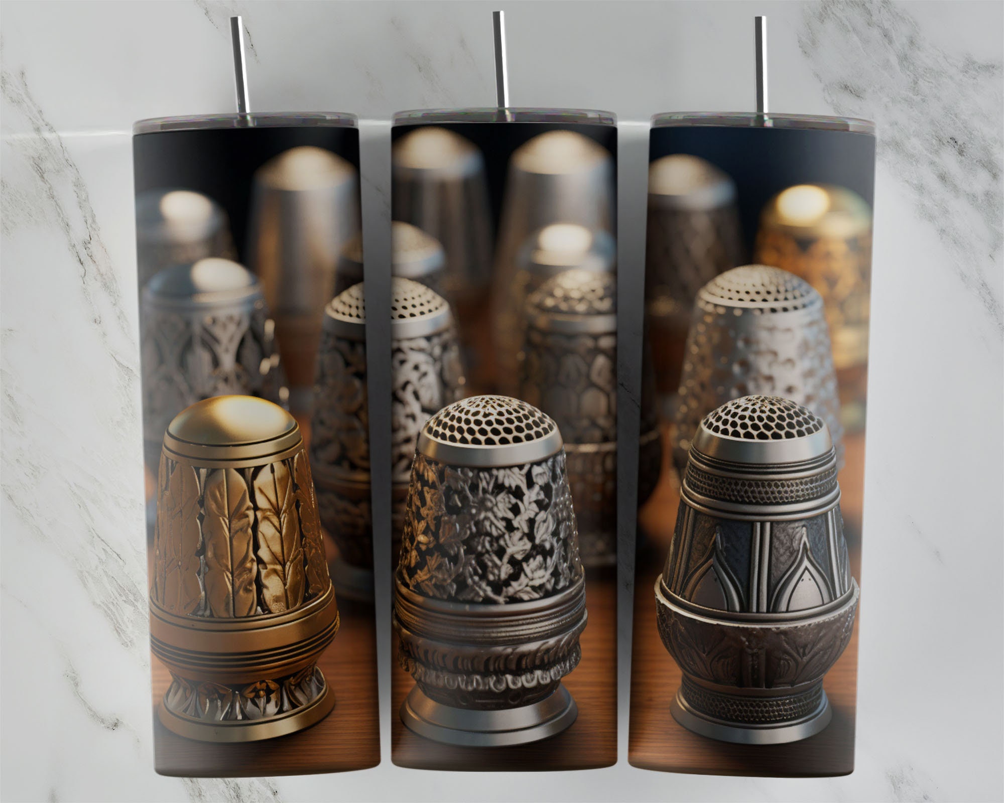 Rare Thimbles 20oz Skinny Tumbler Design PNG File Sewing Implements ...