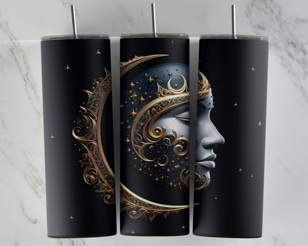 Roman Moon 20oz Skinny Tumbler Design PNG File Moon Image Sublimation ...