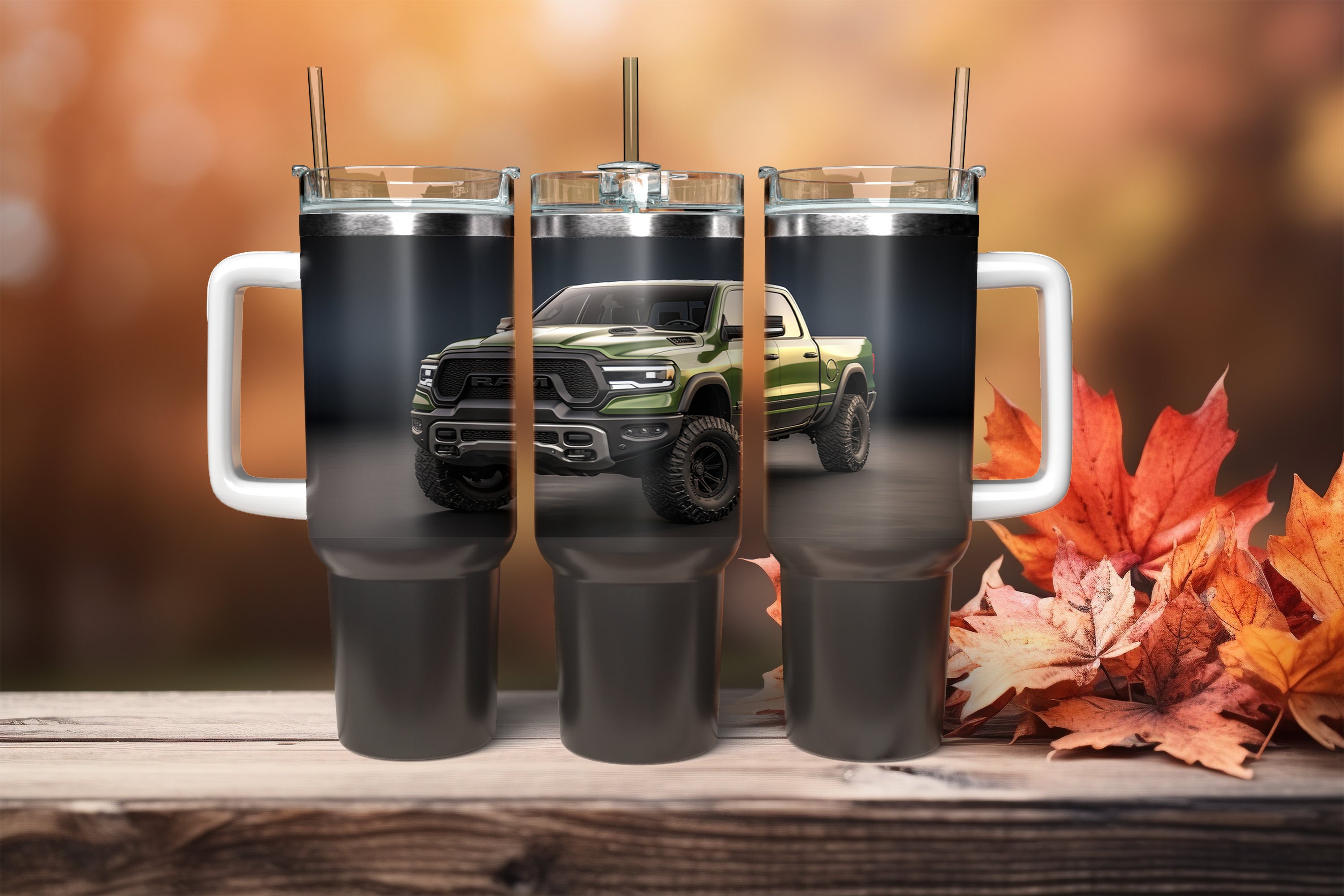 Green Ram Truck Ram Truck 2020 Truck 40oz Tumbler Wrap Design PNG File ...