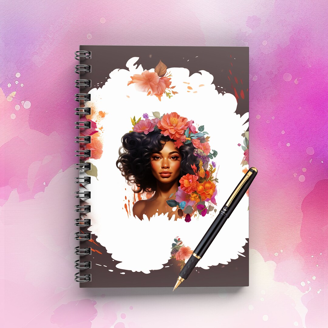 Beautiful African American Cover Journal Cover PNG Design Sublimation ...