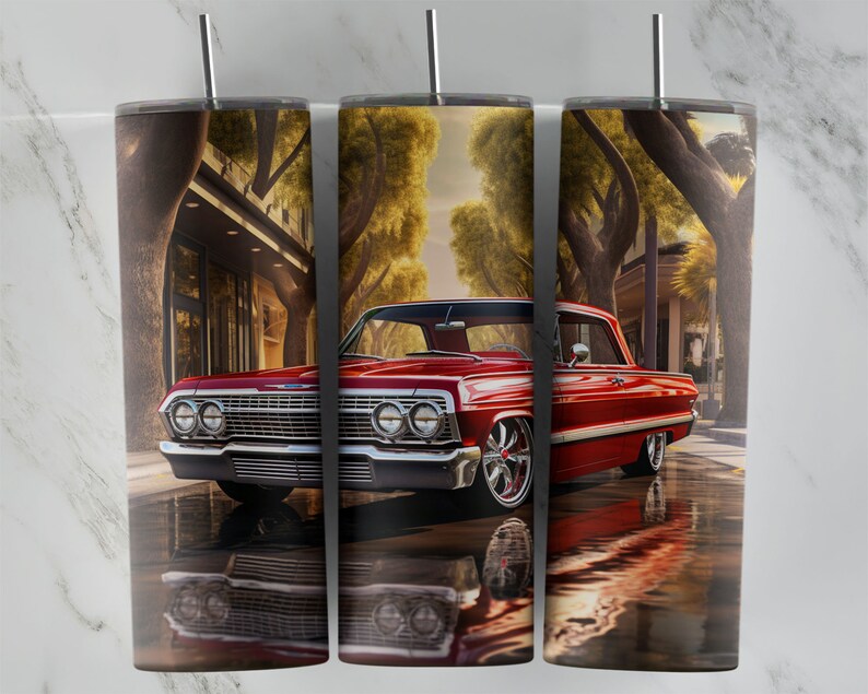 1964 Impala SS 20oz Skinny Tumbler Design PNG File Lowrider Impalas ...