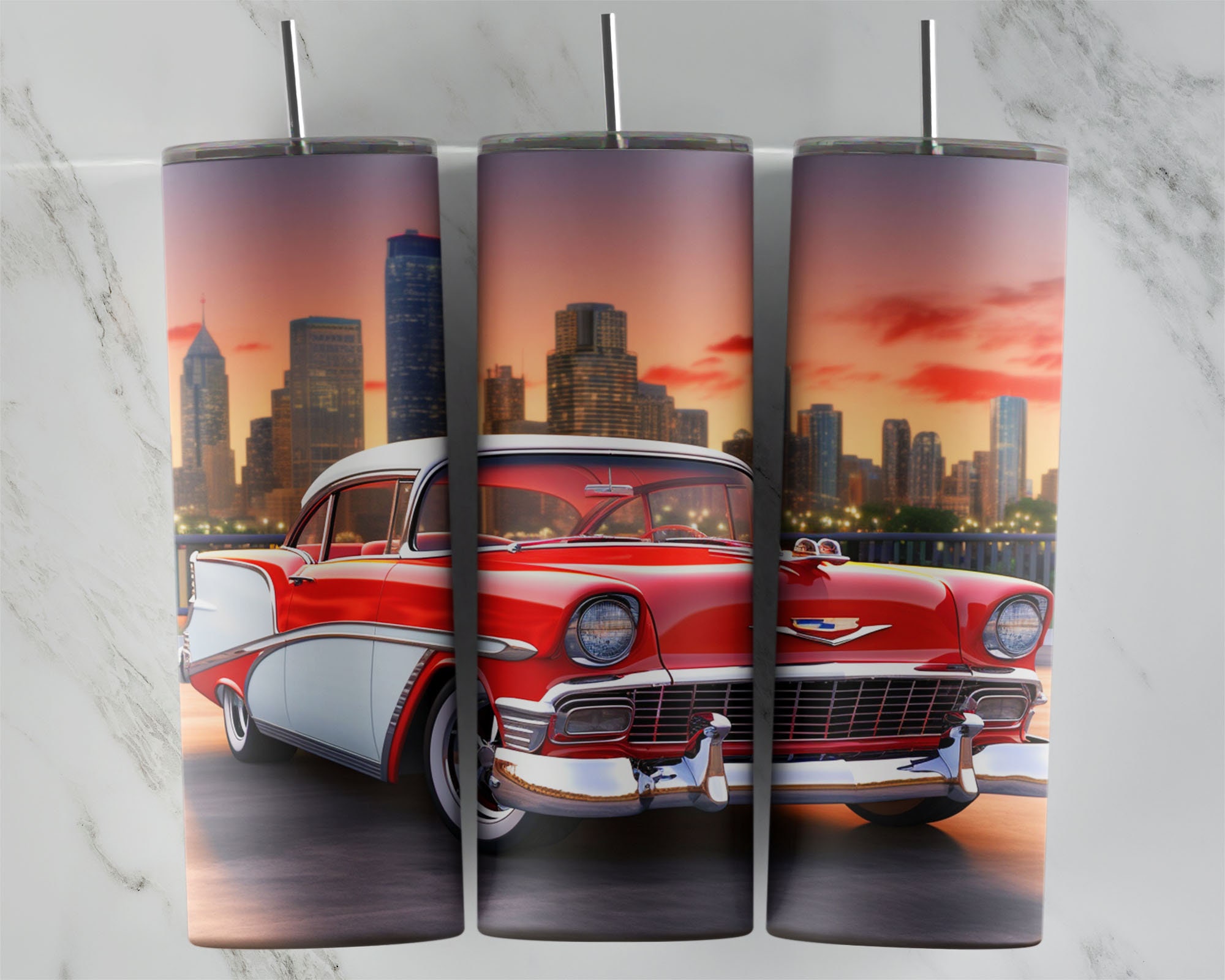 1956 Impala 20oz Skinny Tumbler Design PNG File AI Image Lowrider ...
