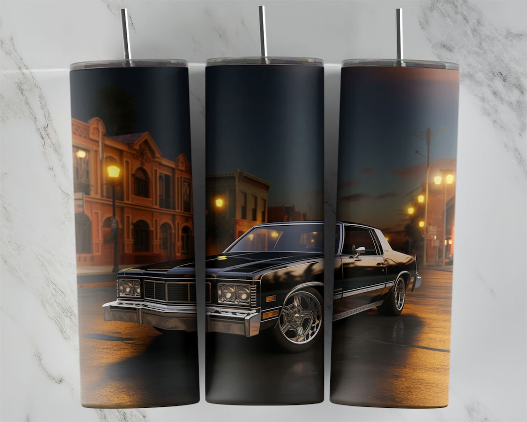Shiny Black 79 Monte Carlo 20oz Skinny Tumbler Design PNG File Monte ...