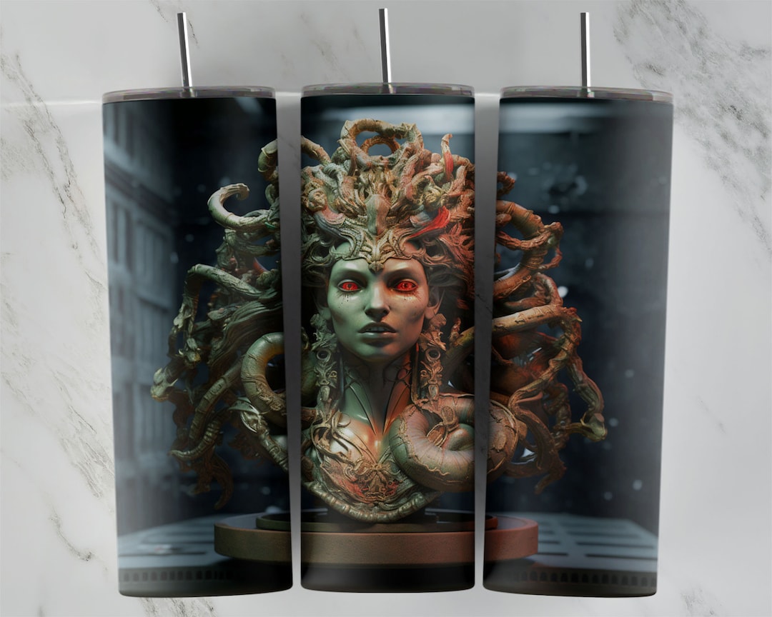 Medusa Greek Gorgon 20oz Skinny Tumbler Design PNG File Greek Image ...